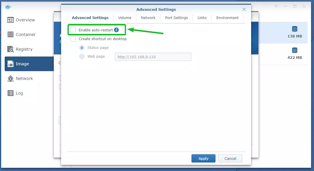 Synology NAS இல் இயங்கும் டோக்கர் கொள்கலன்கள் 2869_53