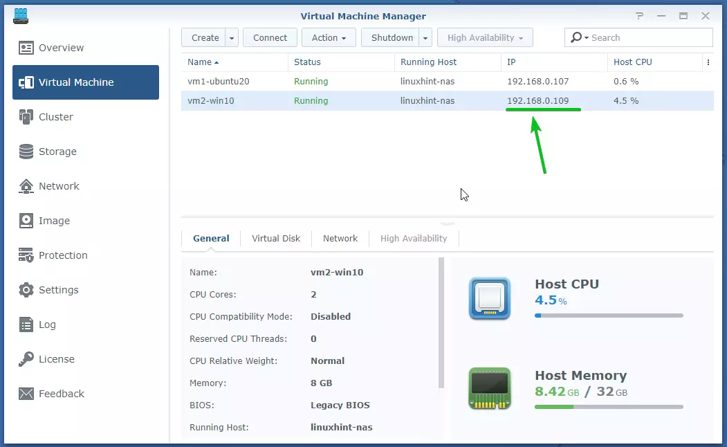 په Synology NAS کې مجازی کول څنګه تنظیم کړئ؟ 2871_129