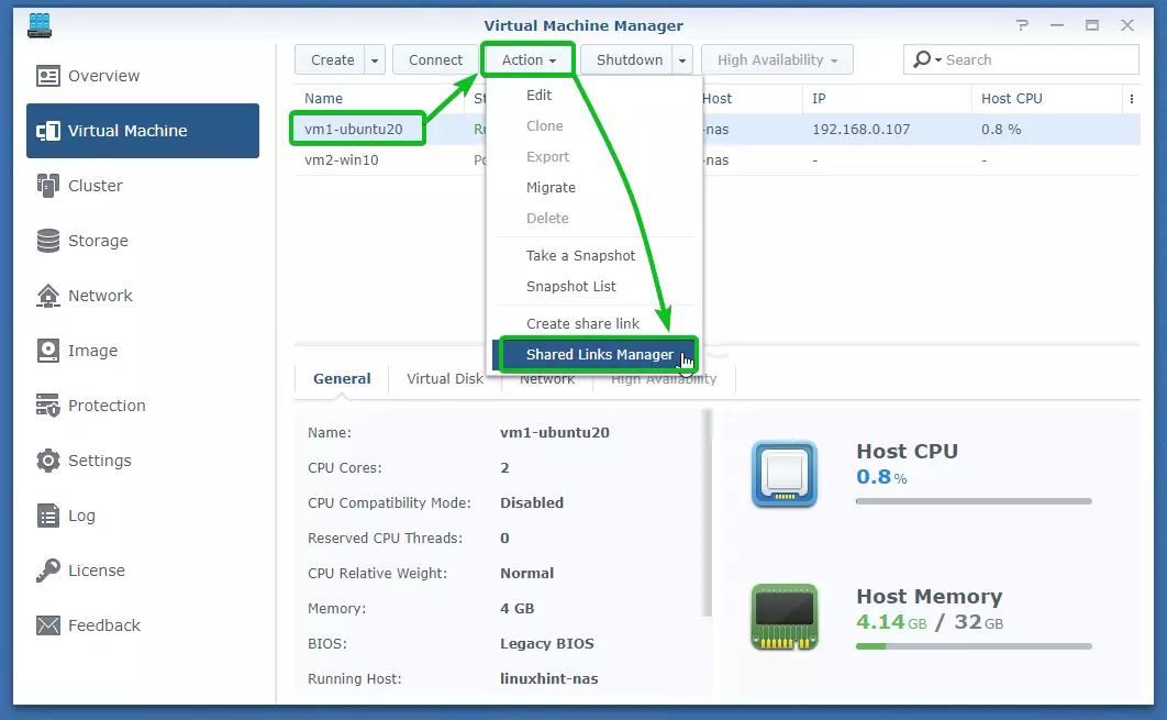 په Synology NAS کې مجازی کول څنګه تنظیم کړئ؟ 2871_164