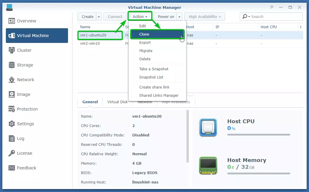 په Synology NAS کې مجازی کول څنګه تنظیم کړئ؟ 2871_171