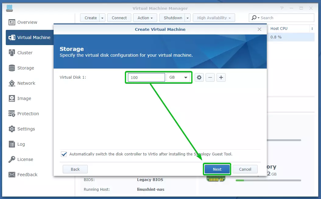 په Synology NAS کې مجازی کول څنګه تنظیم کړئ؟ 2871_78