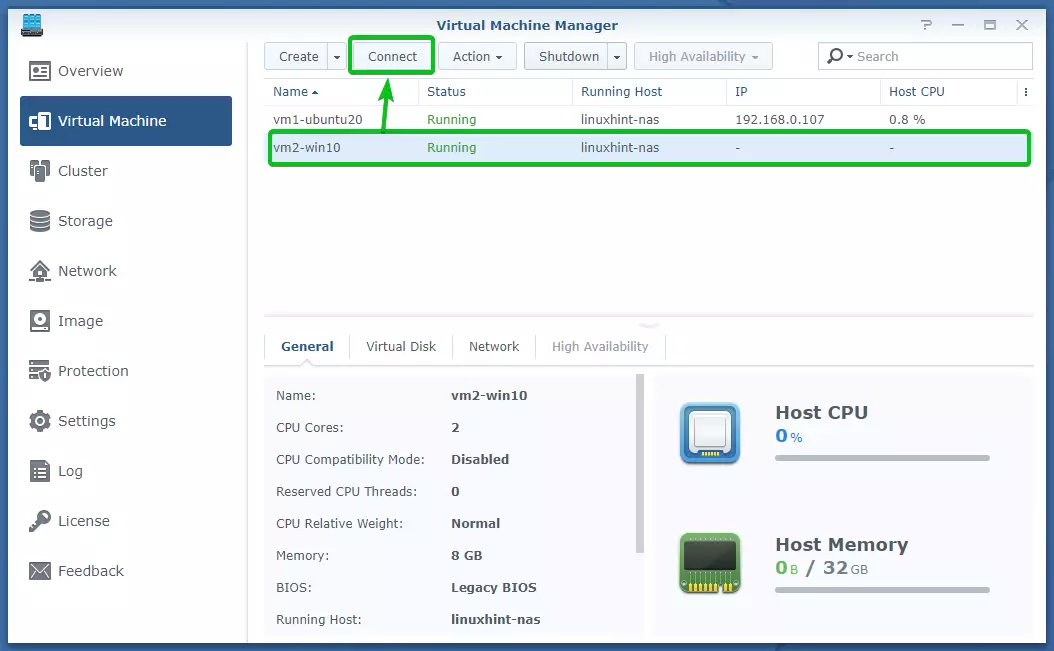 په Synology NAS کې مجازی کول څنګه تنظیم کړئ؟ 2871_88