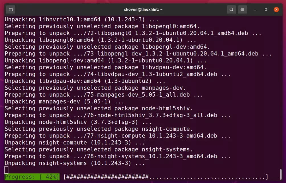 A CUDA telepítése Ubuntu 20.04 LTS-re 2872_16