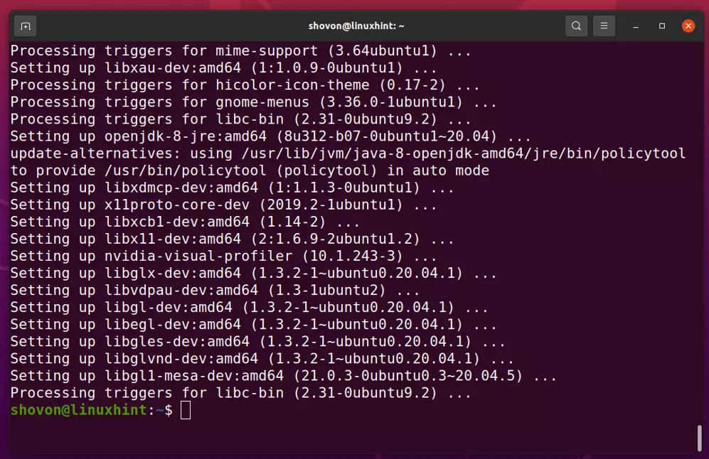 Ubuntu 20.04 LTS-də CUDA-nı necə quraşdırmaq olar 2872_17