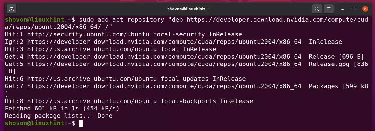 Како да инсталирате CUDA на Ubuntu 20.04 LTS 2872_26