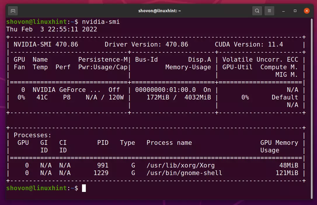 Ubuntu 20.04 LTS මත CUDA ස්ථාපනය කරන්නේ කෙසේද? 2872_3