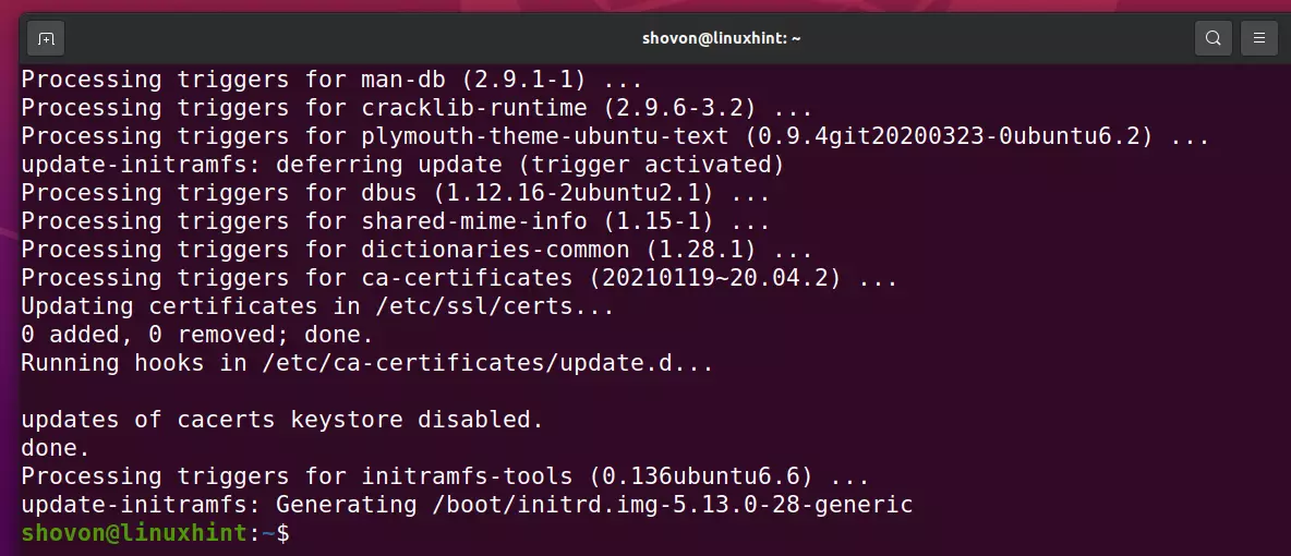 Ubuntu 20.04 LTS මත CUDA ස්ථාපනය කරන්නේ කෙසේද? 2872_32