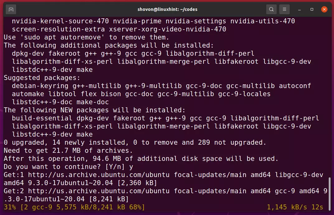 Ubuntu 20.04 LTS මත CUDA ස්ථාපනය කරන්නේ කෙසේද? 2872_9
