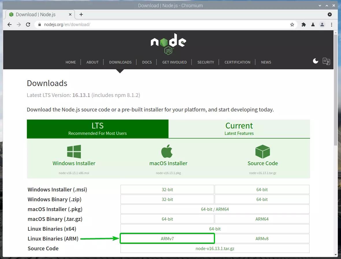 I-install ang Node.js sa Raspberry Pi 4 2873_1