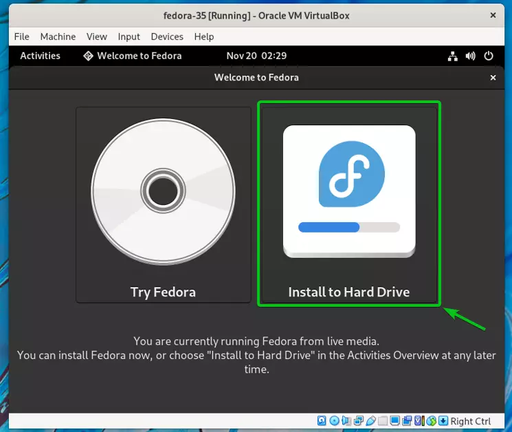 Como instalar Fedora Workstation 35 en VirtualBox 2878_42