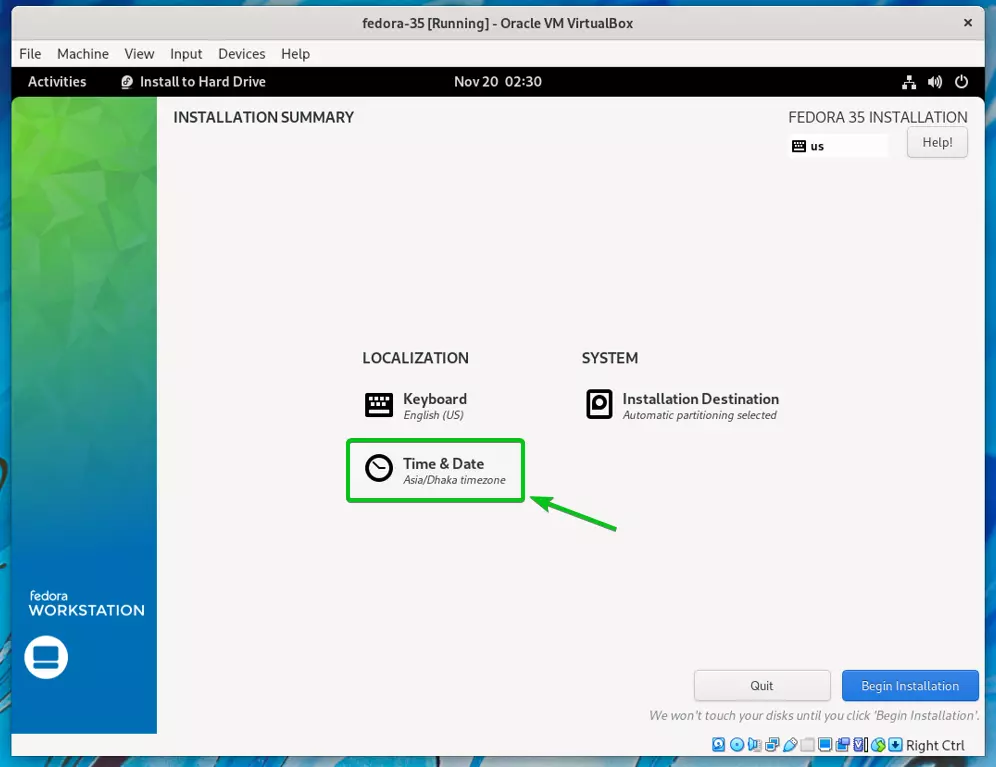 Meriv çawa Fedora Workstation 35 li ser VirtualBox saz dike 2878_49