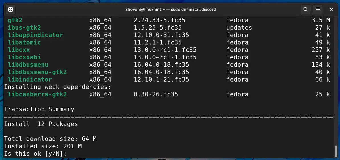 Kif Tinstalla Discord fuq Fedora 35 2881_10