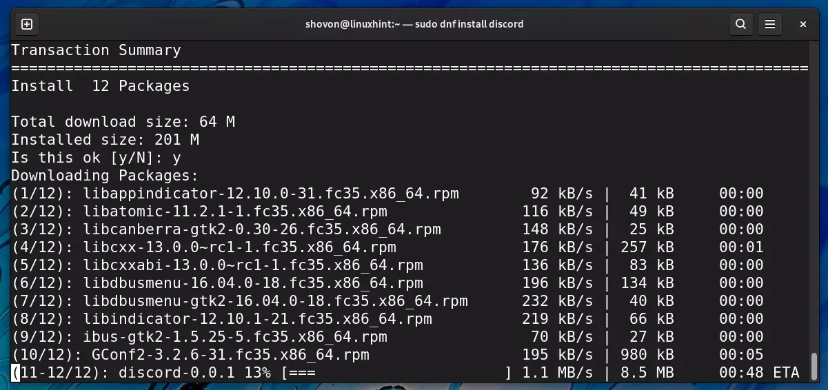 Kif Tinstalla Discord fuq Fedora 35 2881_11