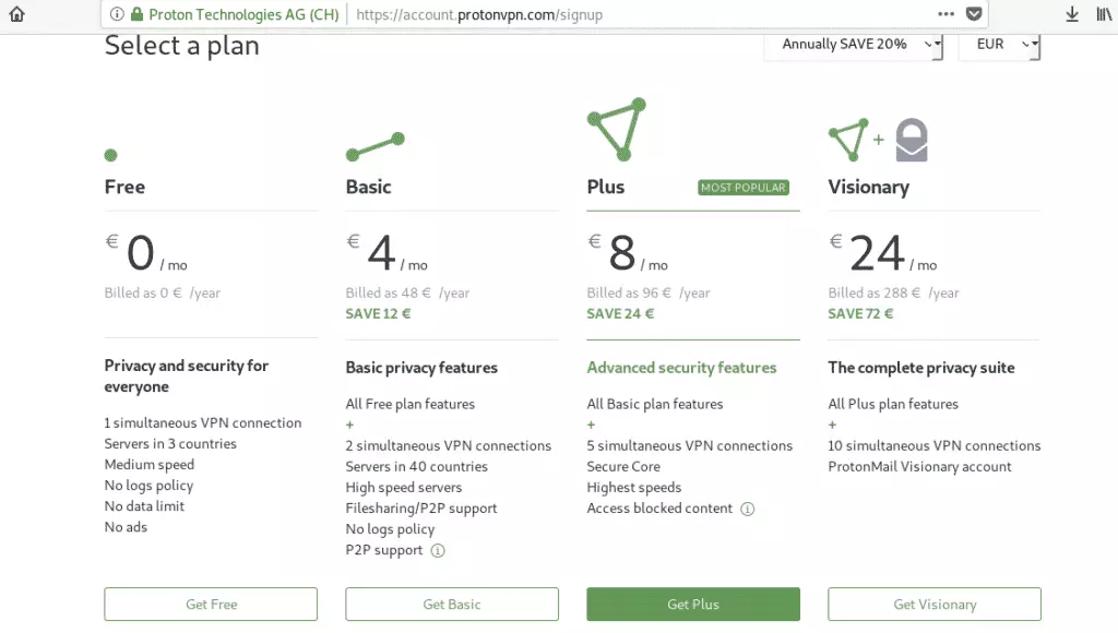 VPN mai inganci kyauta akan Debian tare da ProtonVPN 2891_2