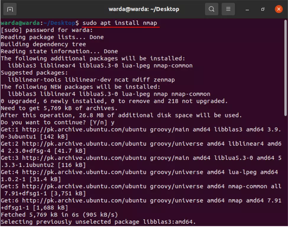 วิธีใช้คำสั่ง Nmap บน Ubuntu 20.04 2900_1