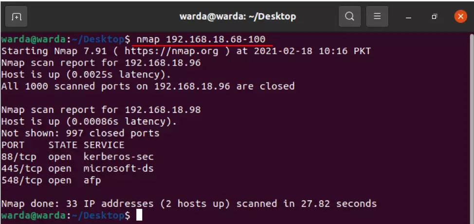 Nola erabili Nmap komandoa Ubuntu 20.04-n 2900_5