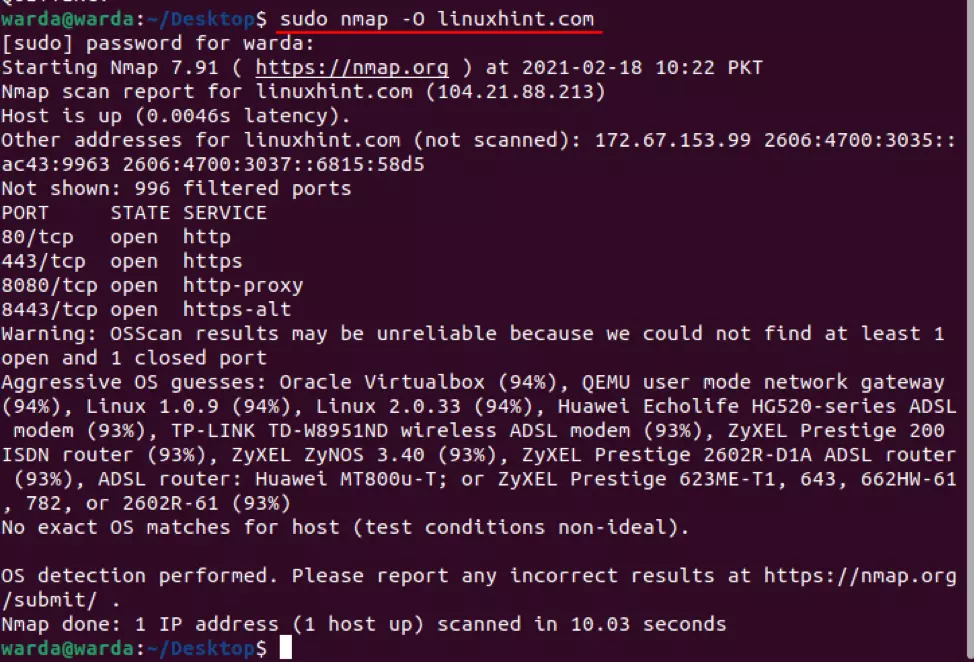 Az Nmap parancs használata Ubuntu 20.04-en 2900_6