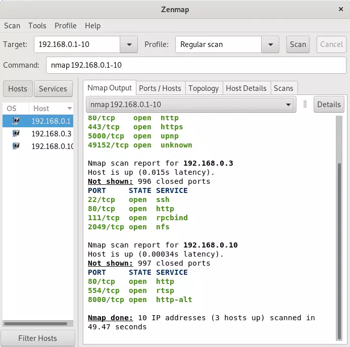 Kwinjiza no gukoresha Zenmap (Nmap GUI) kuri Ubuntu na Debian 2910_12