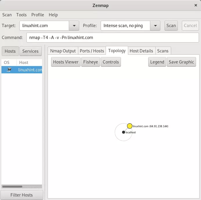 Instalarea și utilizarea Zenmap (Nmap GUI) pe Ubuntu și Debian 2910_16