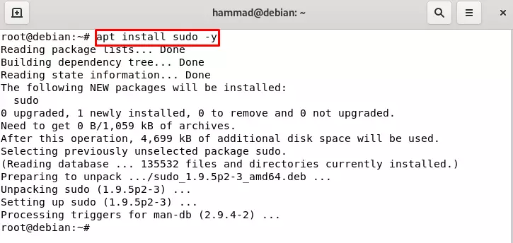 डेबियन सुडो कमांड को कैसे ठीक करें नहीं मिला 2956_4