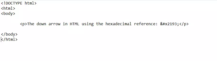 HTML Symbol Code Down Arrow 3039_5