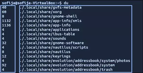 Linux ನಲ್ಲಿ ಫೋಲ್ಡರ್ನ ಗಾತ್ರವನ್ನು ನಾನು ಹೇಗೆ ಪರಿಶೀಲಿಸುವುದು 3060_1