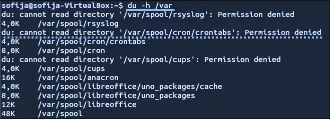 Како да ја проверам големината на папката во Linux 3060_3