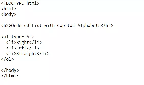 HTML માં ઓર્ડર કરેલ યાદીઓ 3071_3