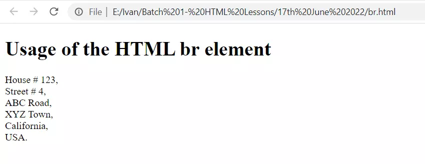 HTML br Tag 3072_8