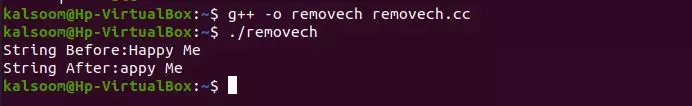 C++ ನಲ್ಲಿ ಸ್ಟ್ರಿಂಗ್ನಿಂದ ಮೊದಲ ಅಕ್ಷರವನ್ನು ತೆಗೆದುಹಾಕಿ 3105_2