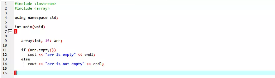 C++ एरे खाली छ भने जाँच गर्नुहोस् 3108_5