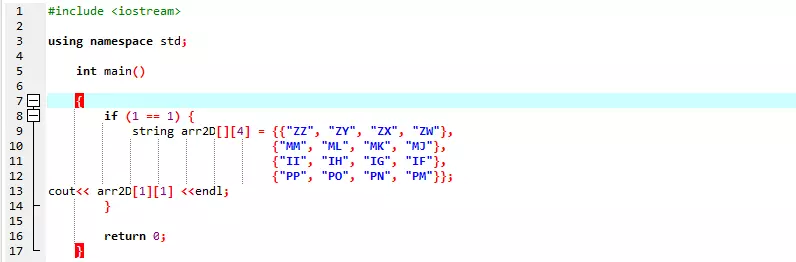 Chotsani 2d Array C++ 3117_1