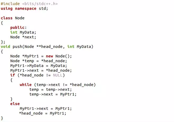 รายการที่เชื่อมโยงแบบวงกลมใน C++ 3119_1