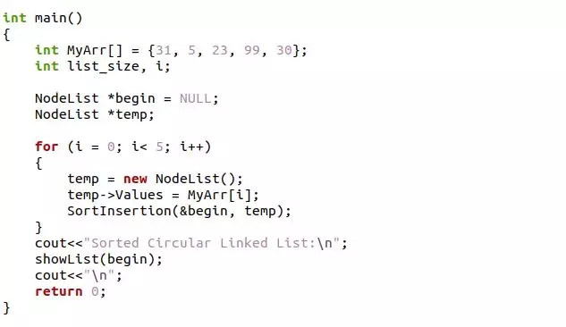 Akojọ ti sopọ mọ iyipo ni C ++ 3119_11