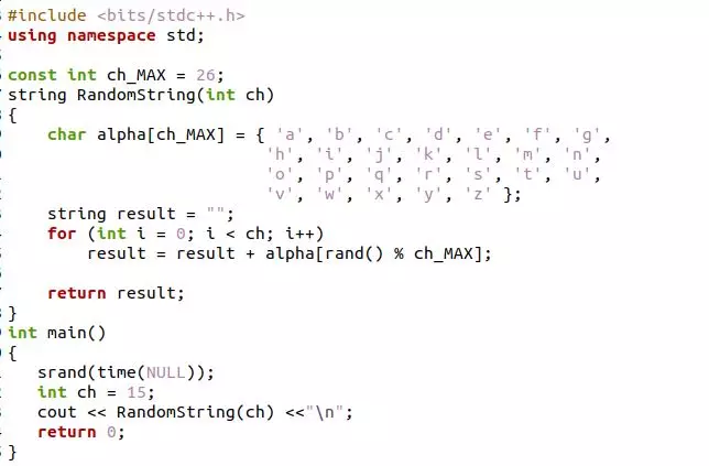 Generátor náhodných reťazcov C++ 3121_1