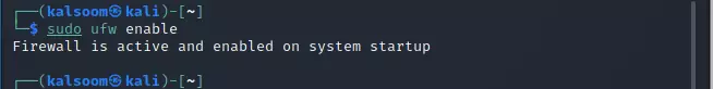Kali Linux'ta Güvenlik Duvarı Nasıl Kapatılır? 3151_5