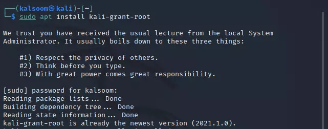 Bagaimanakah saya mendapat kebenaran root dalam Kali Linux? 3153_1