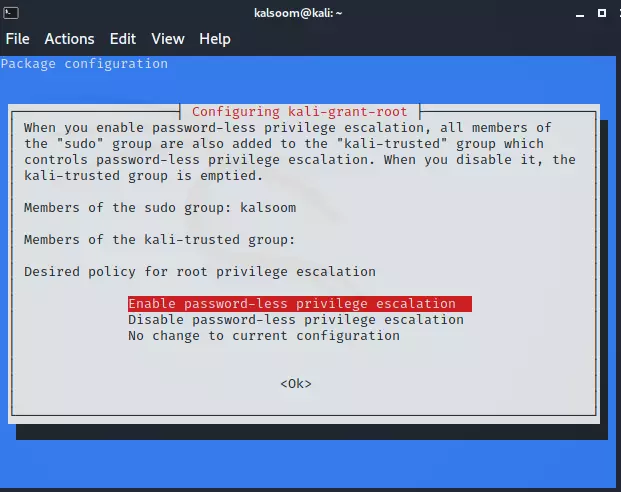 Kali Linux ನಲ್ಲಿ ನಾನು ರೂಟ್ ಅನುಮತಿಯನ್ನು ಹೇಗೆ ಪಡೆಯುವುದು? 3153_4