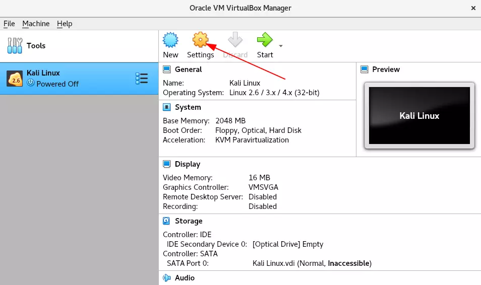 Cum să emulați Kali Linux ca mașină virtuală 3154_8