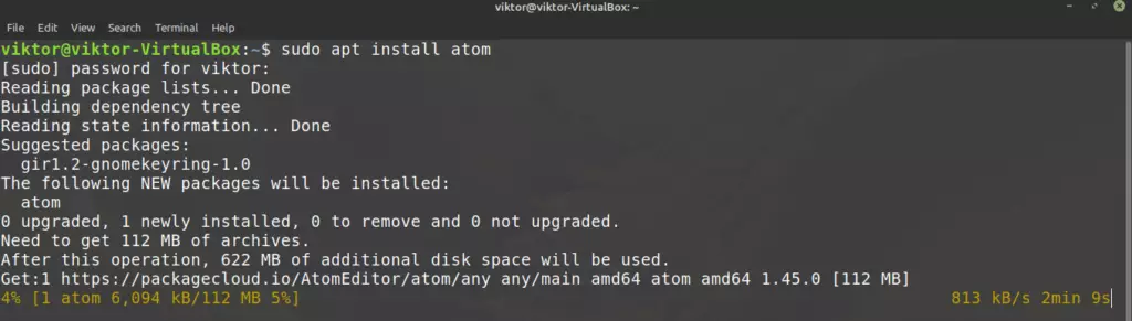 Sådan installeres og bruges Atom Text Editor på Linux Mint 3197_7