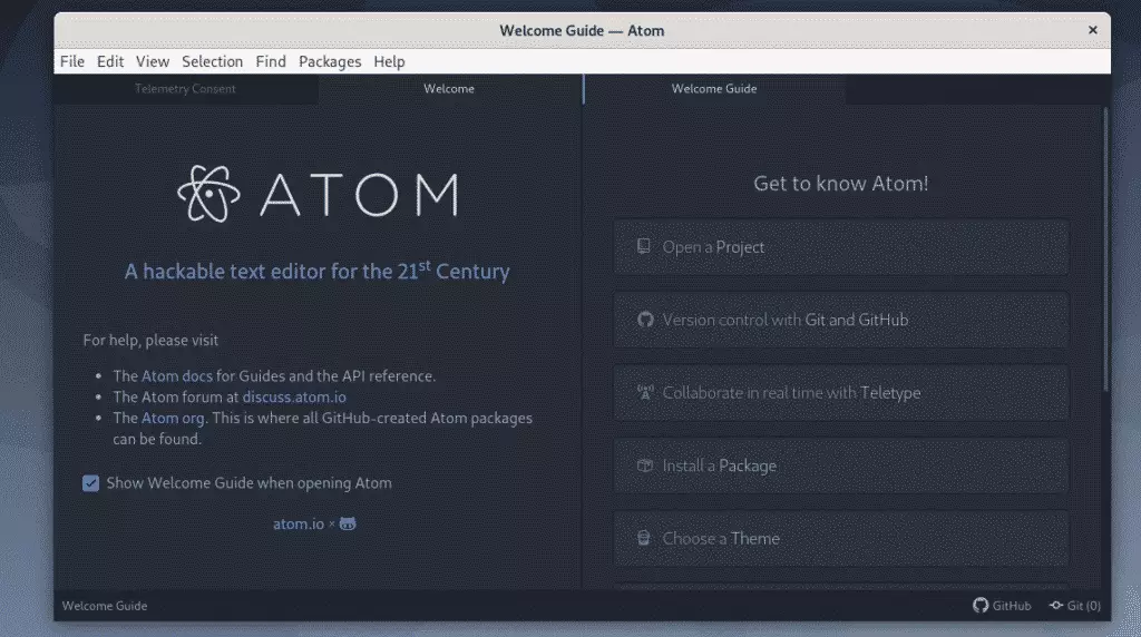 Atom Text Editor unter Debian 10 installieren 3198_13