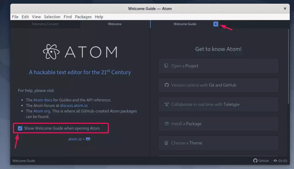 Atom Text Editor unter Debian 10 installieren 3198_14