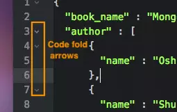 JSON ରେ କୋଡ୍-ଫୋଲ୍ଡ ତୀର |