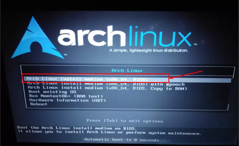 Како да инсталирате Arch Linux од USB 3222_7