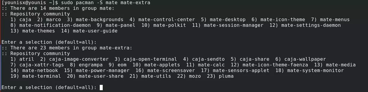 Como instalar o escritorio MATE en ArchLinux 3236_3