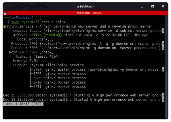 הפעל, עצור והפעל מחדש את שרת האינטרנט של Nginx ב-Linux 3255_1
