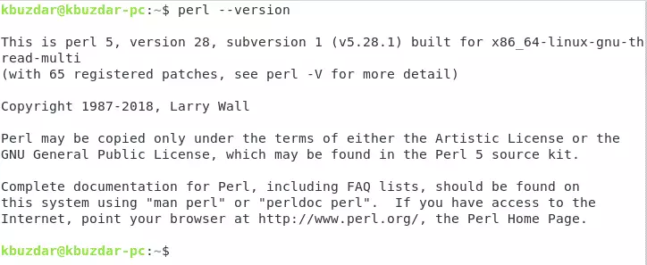 Debian 10-da Perl skriptini necə yaratmaq və işə salmaq olar 3261_2