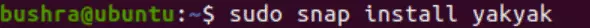 Faʻafefea ona faʻapipiʻi YakYak ile Ubuntu 20.04 3268_6