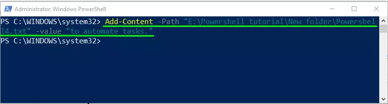 Giunsa Pagdugang ang Data sa usa ka File Gamit ang PowerShell 3294_3