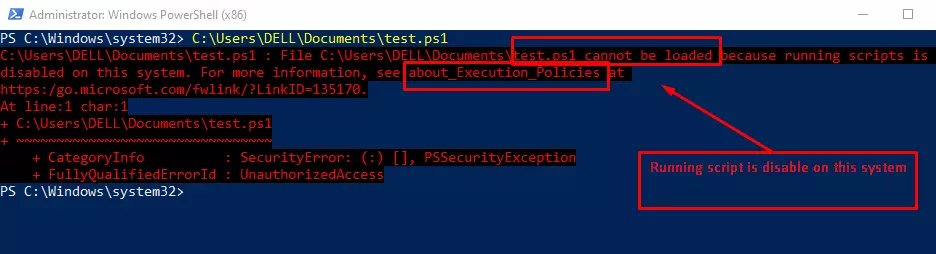 Бұл жүйеде PowerShell іске қосылған сценарийлер өшірілген | Қате шешілді 3296_1